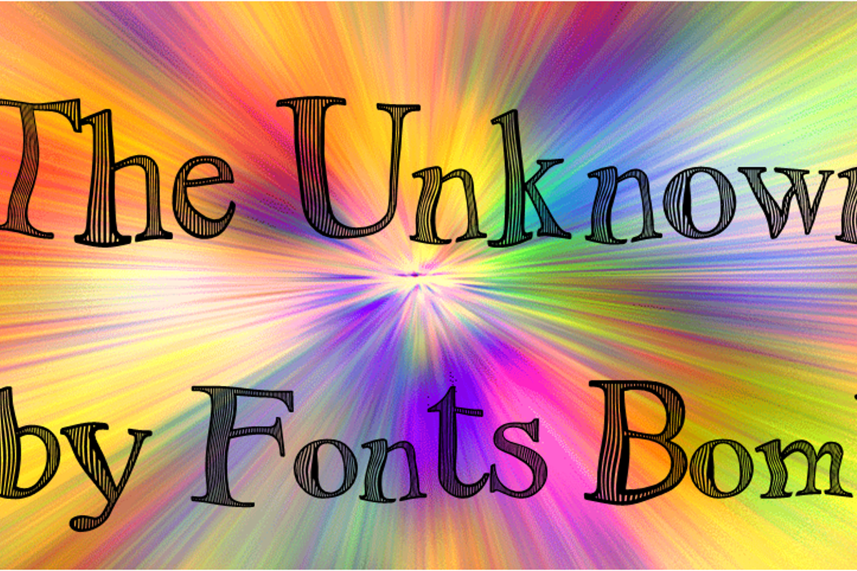 The Unknown Font | Fonts bomb | FontSpace