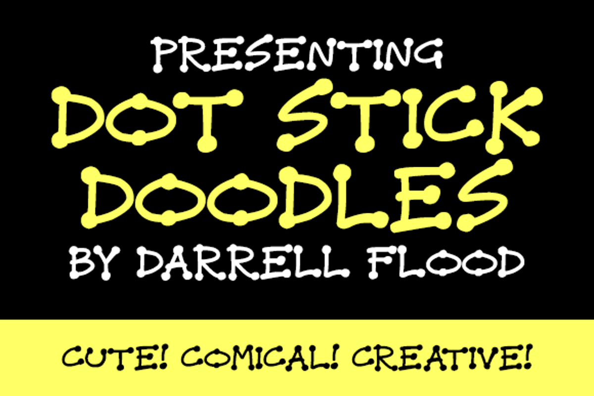Dot Stick Doodles Font | HAWTPIXEL - Darrell Flood | FontSpace