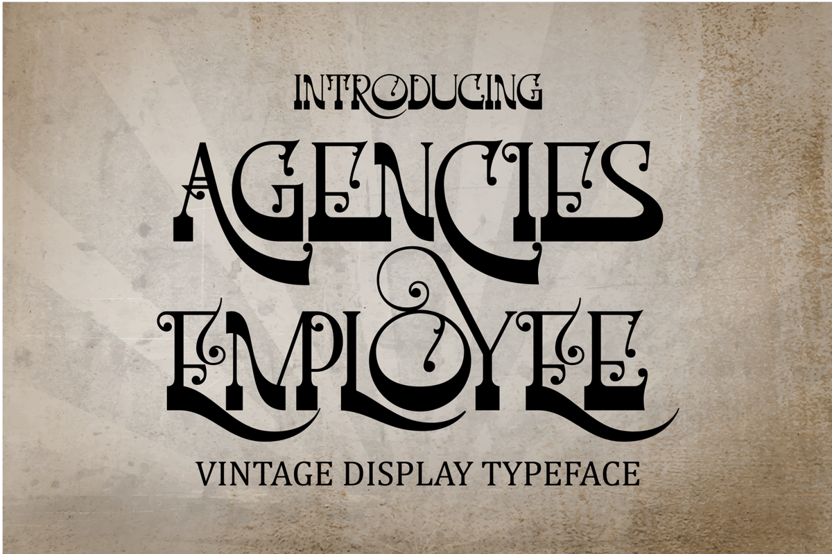 Agencies Employee Font | 177Studio | FontSpace