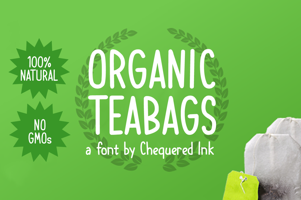 Organic Teabags Font | Chequered Ink | FontSpace
