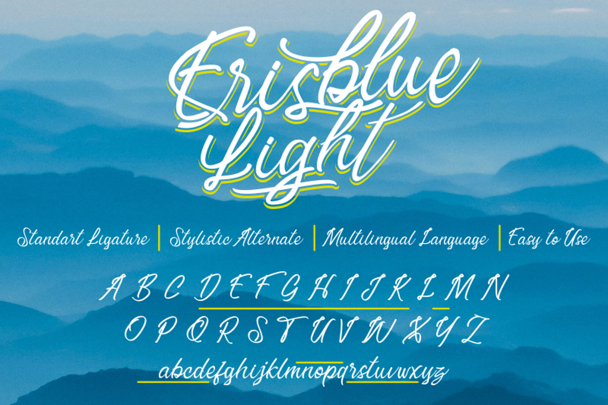 Erisblue Light Font | Nico muslib | FontSpace