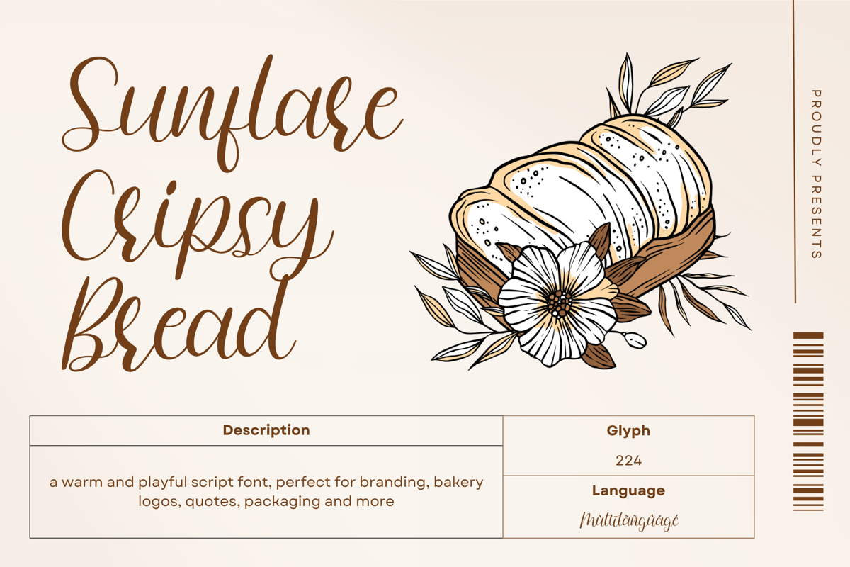 Sunflare Crispy Bread Font | Beary.dsgn | FontSpace
