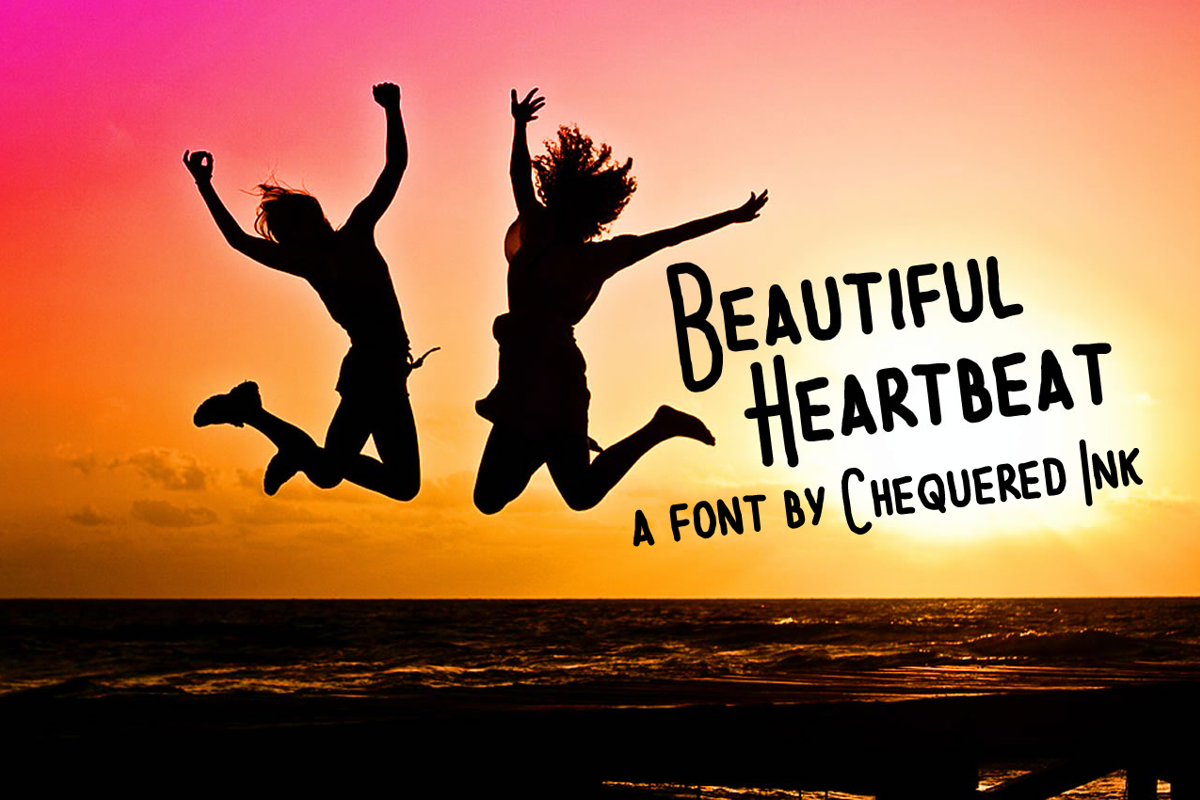 Beautiful Heartbeat Font | Chequered Ink | FontSpace