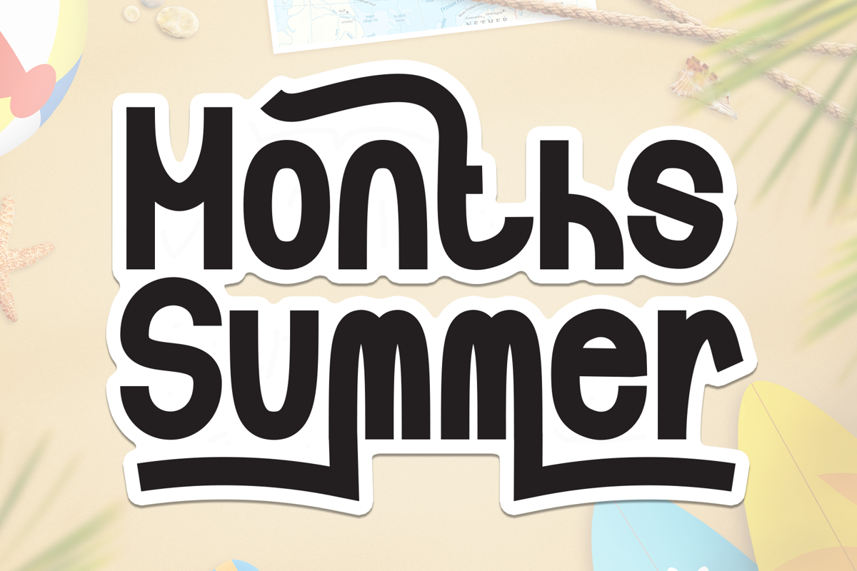 Months Summer Font - Free Download