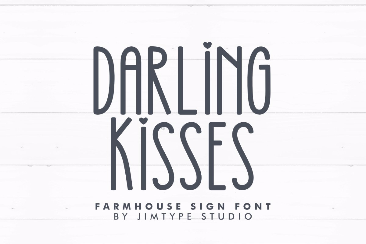 Darling Kisses Font | Jimtype Studio | FontSpace