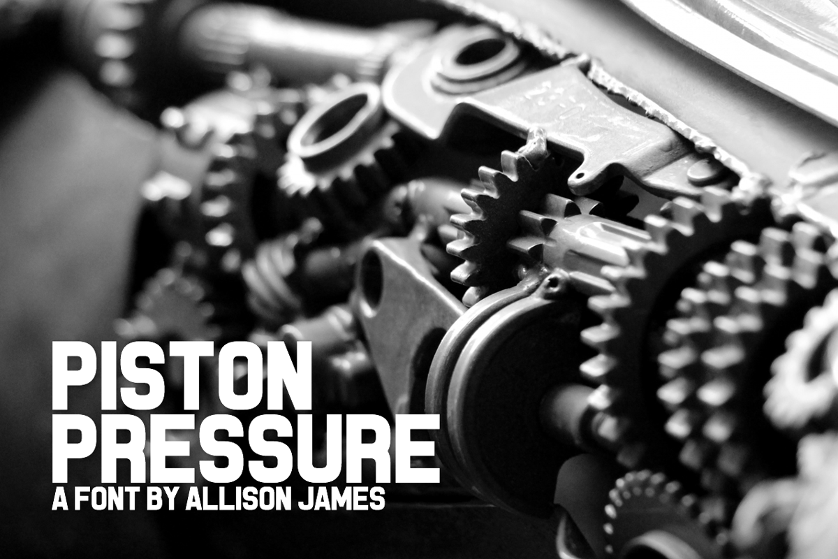 Piston Pressure Font | Chequered Ink | FontSpace