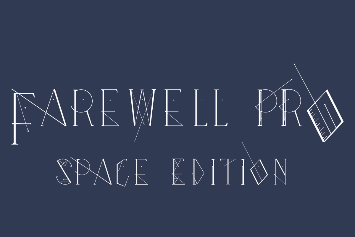 Farewell Pro "Space Edition" Font | Marianela Grande | FontSpace