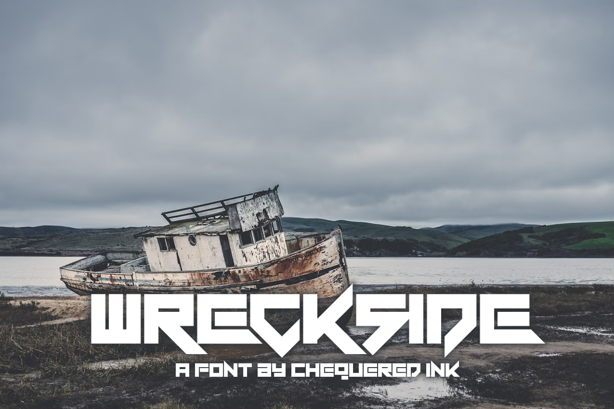 Wreckside Font | Chequered Ink | FontSpace