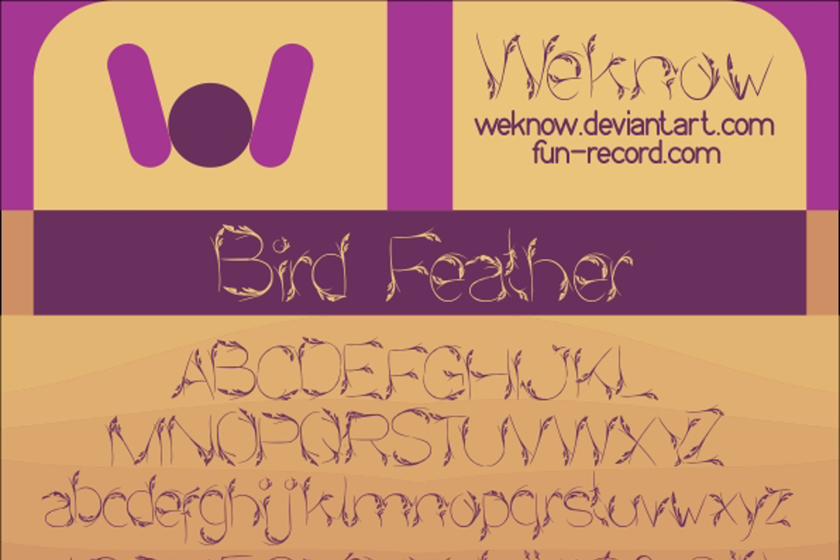 Bird Feather Font | weknow | FontSpace