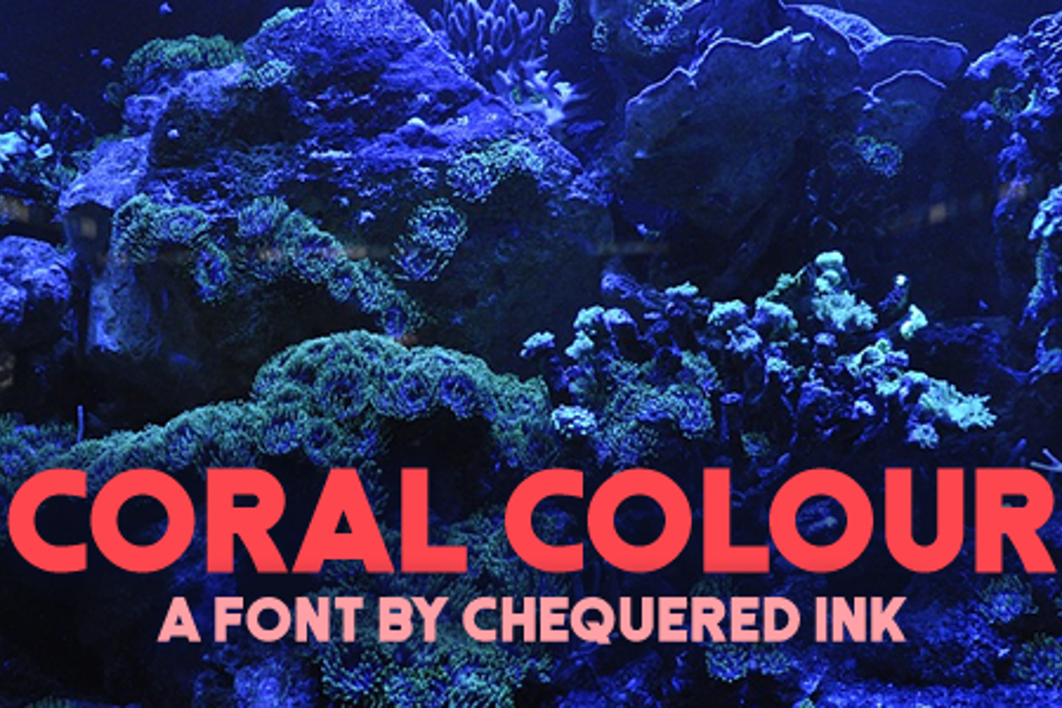 Coral Colour Font | Chequered Ink | FontSpace