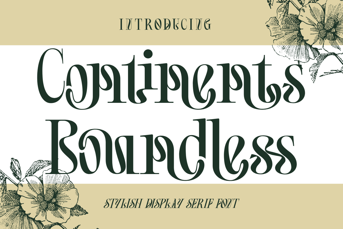 Continents Boundless Font | 177Studio | FontSpace