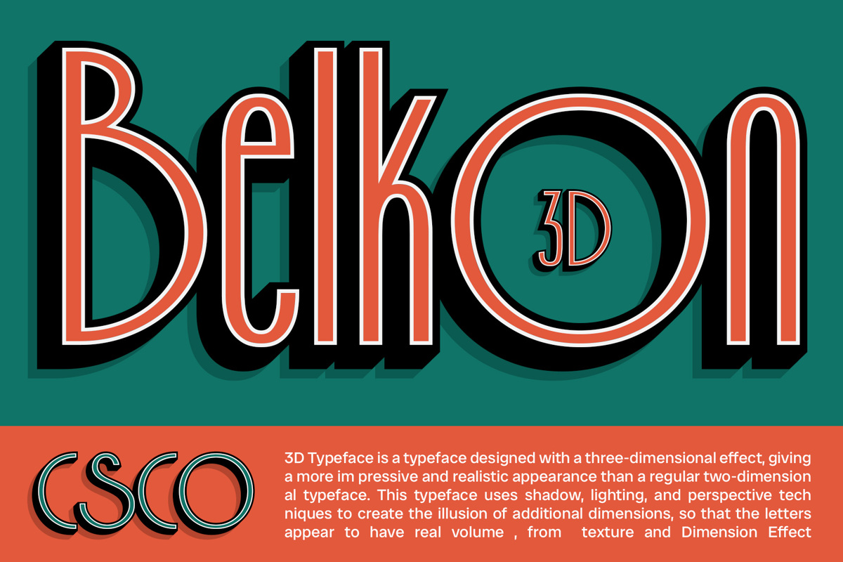 Belkon 3D Font - Free Download