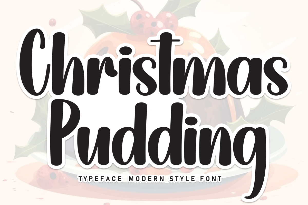 Christmas Pudding Font - Free Download