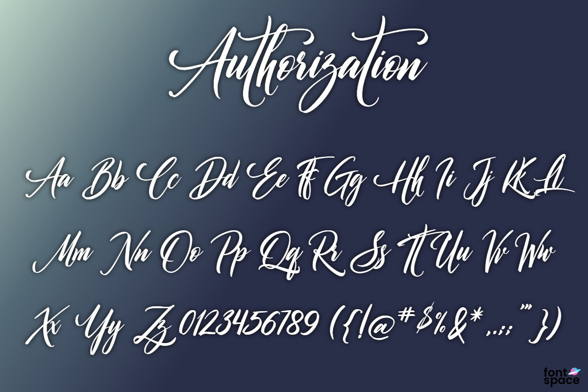 Authorization Font | Foundmyfont Studio Typeface LTD | FontSpace