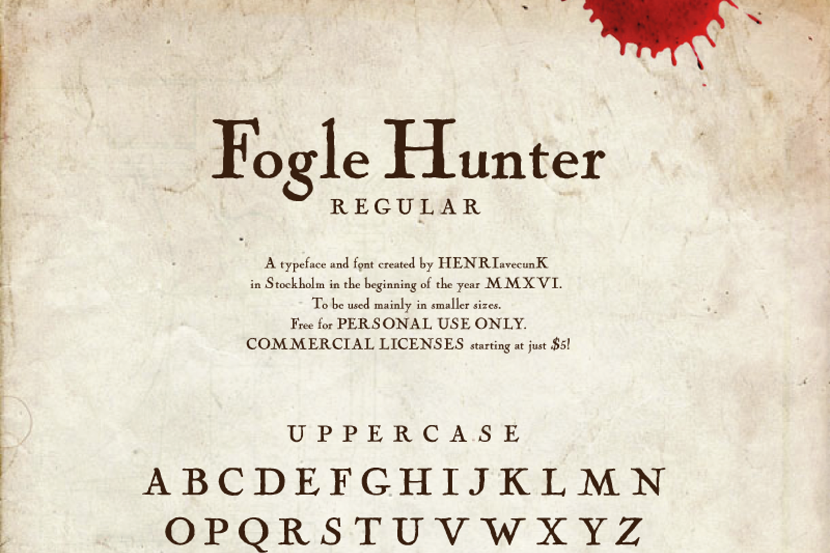 Fogle Hunter Font - Free Download