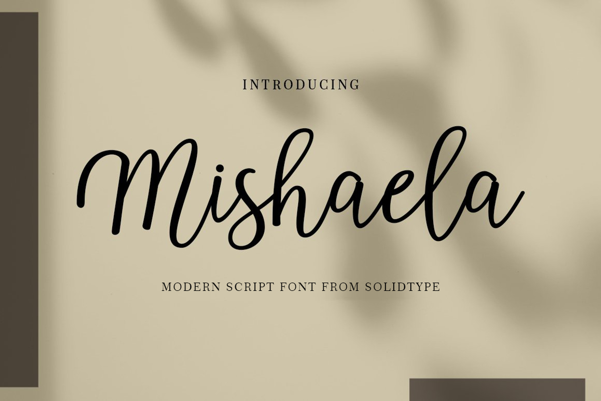 Mishaela Script Font | Solidtype | FontSpace