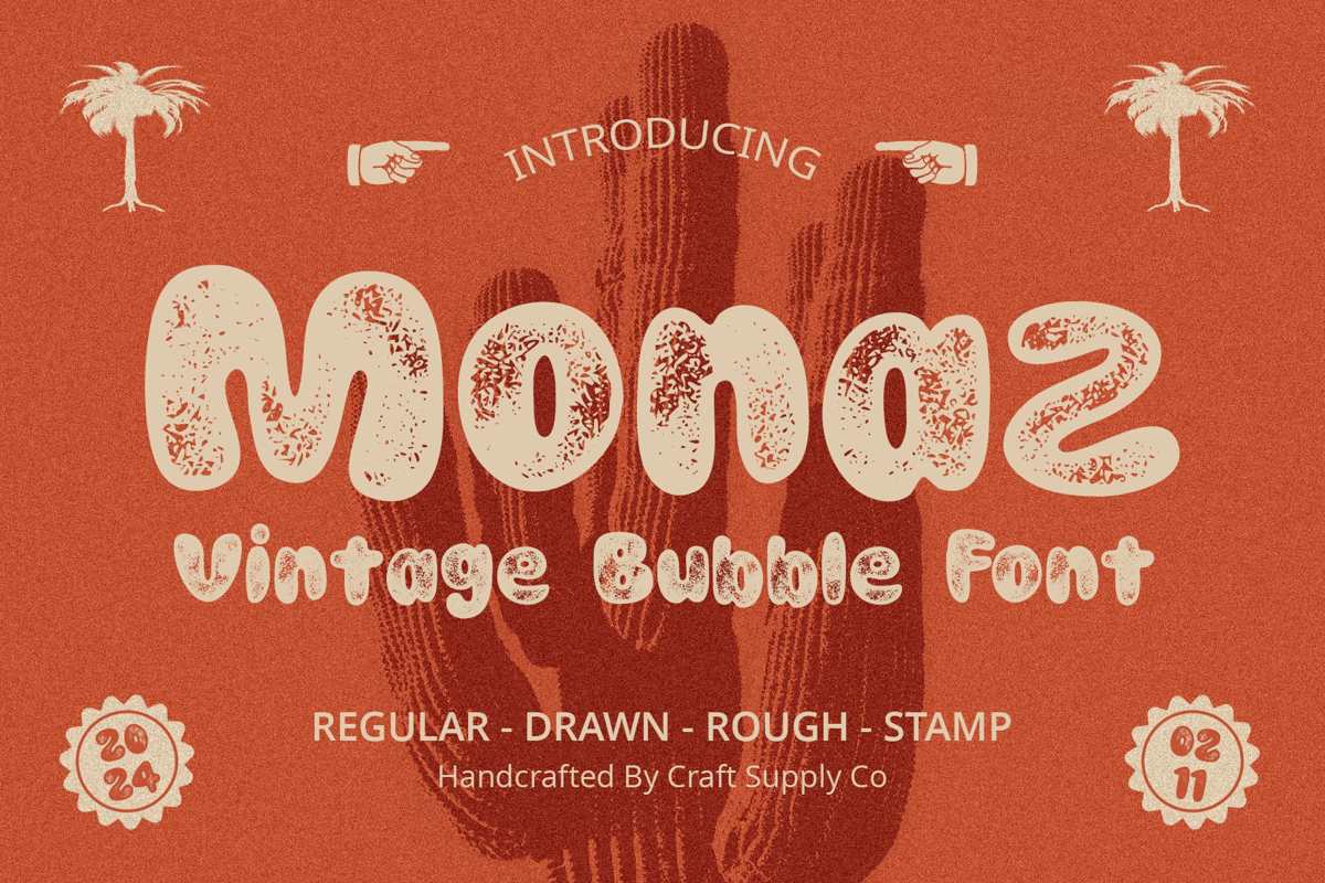 Monaz Vintage Stamp Font | craftsupplyco | FontSpace