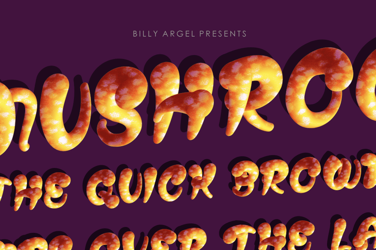 MUSHROOMS bold Exp Font | Billy Argel Fonts | FontSpace
