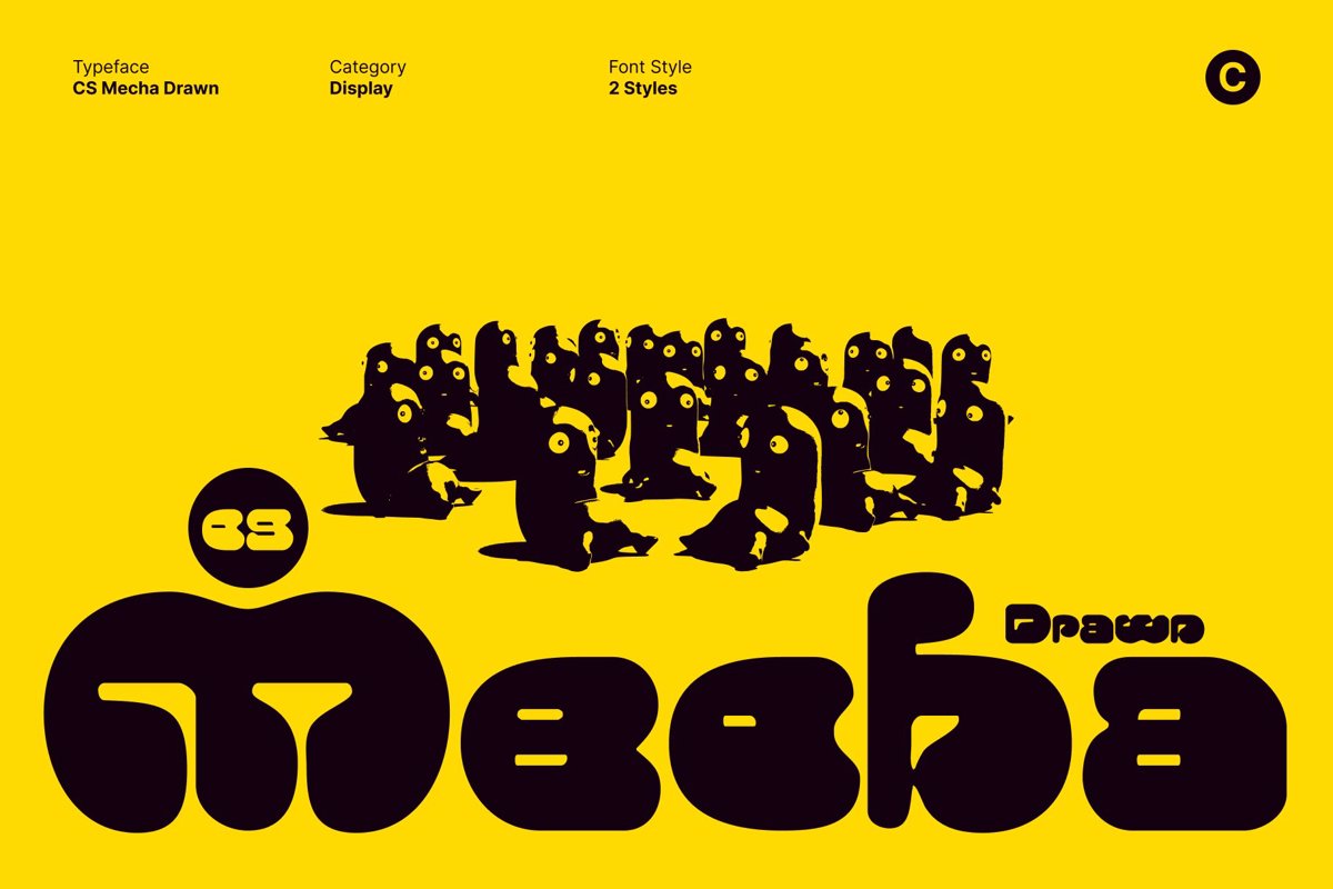 CS Mecha Drawn Font - Free Download