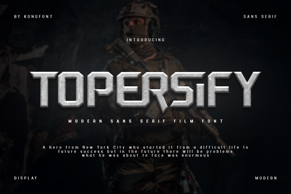 Topersify Font | Fontkong | FontSpace