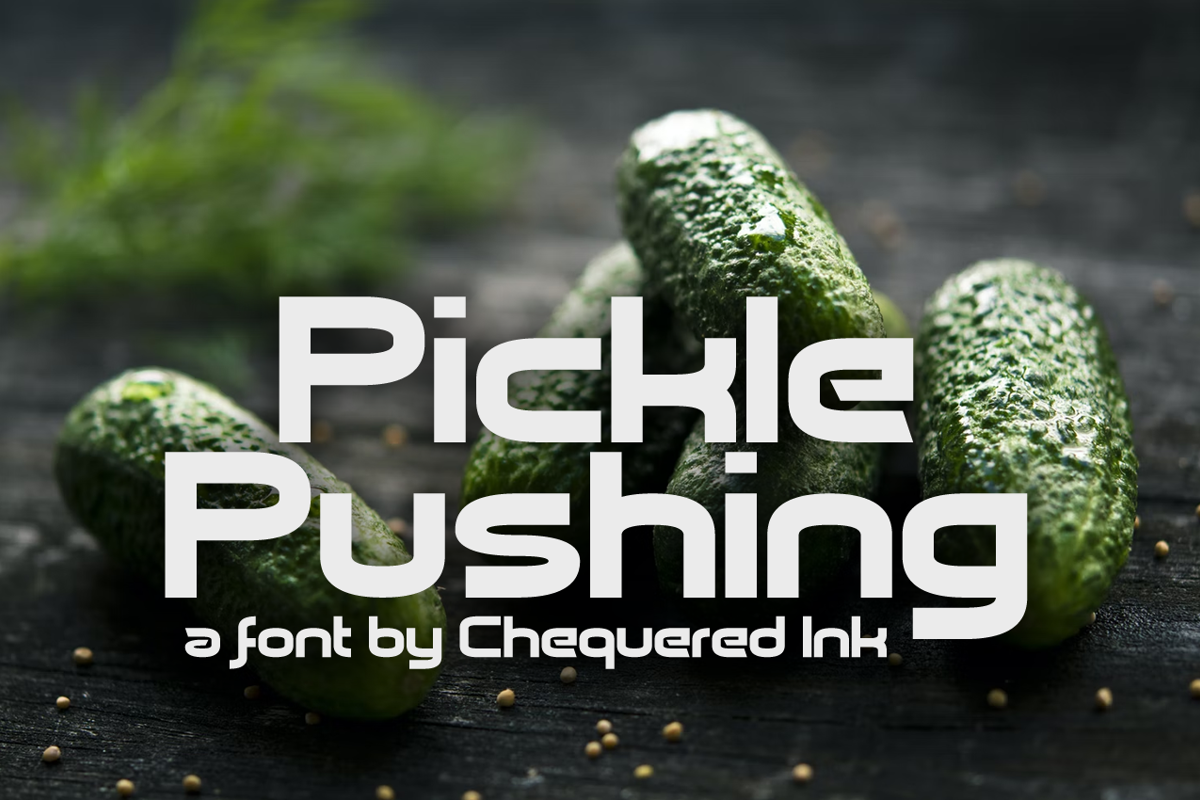 Pickle Pushing Font - Free Download