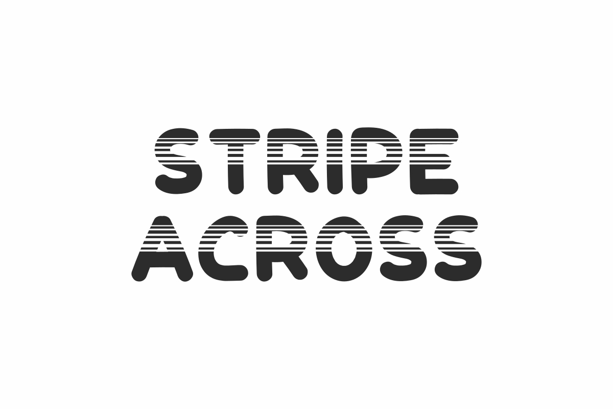 Stripe Across Font - Free Download
