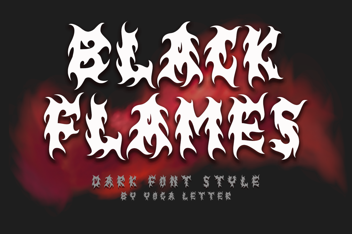BLACK FLAMES Font - Free Download