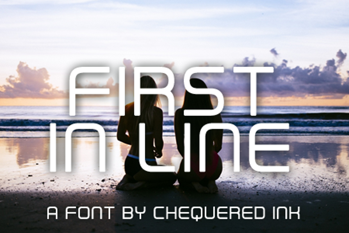 First In Line Font | Chequered Ink | FontSpace