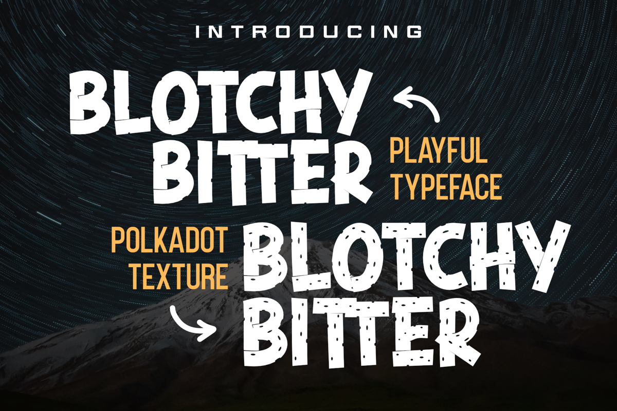 Blotchy Bitter Texture Font - Free Download