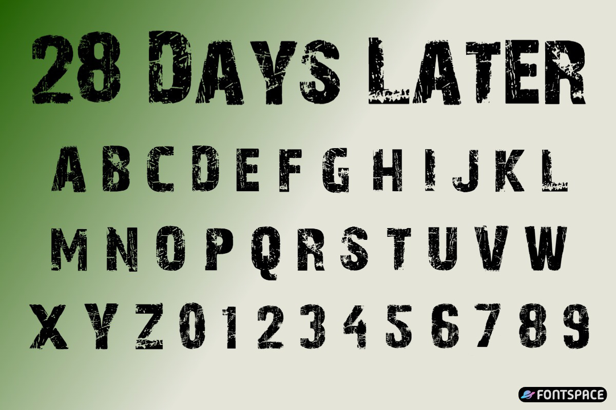 28 Days Later Font - Free Download