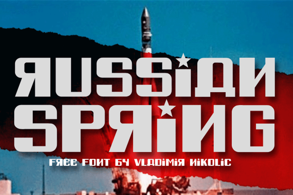 Russian Spring Font | Vladimir Nikolic | FontSpace