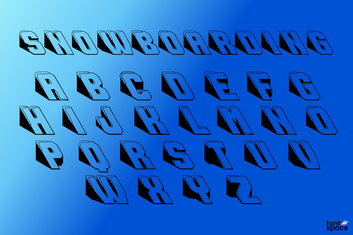 Snowboarding Font | Vladimir Nikolic | FontSpace