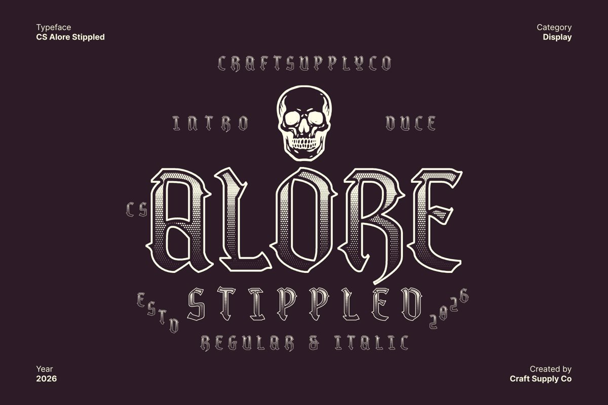 CS Alore Stippled Font - Free Download