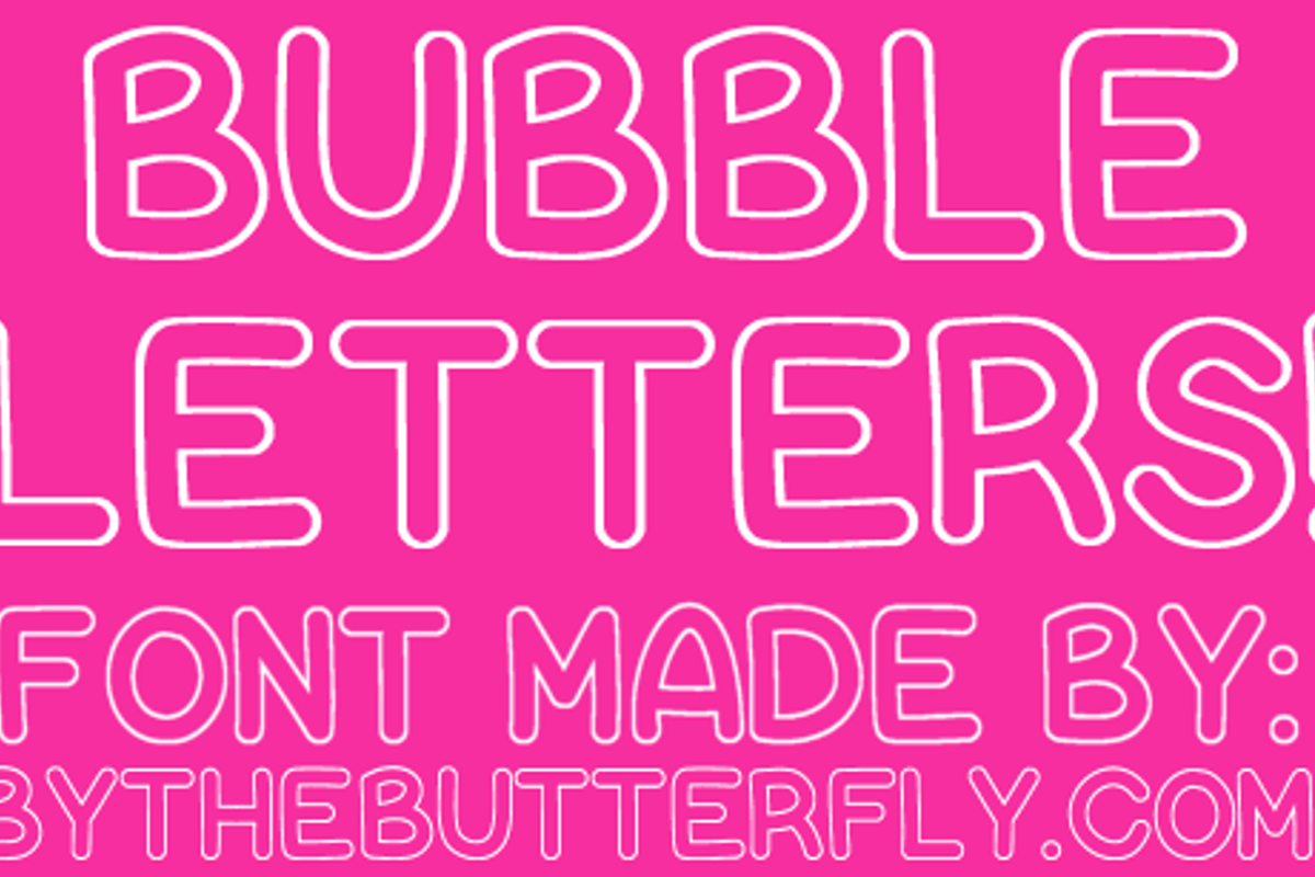 Bubble Letters Font ByTheButterfly FontSpace
