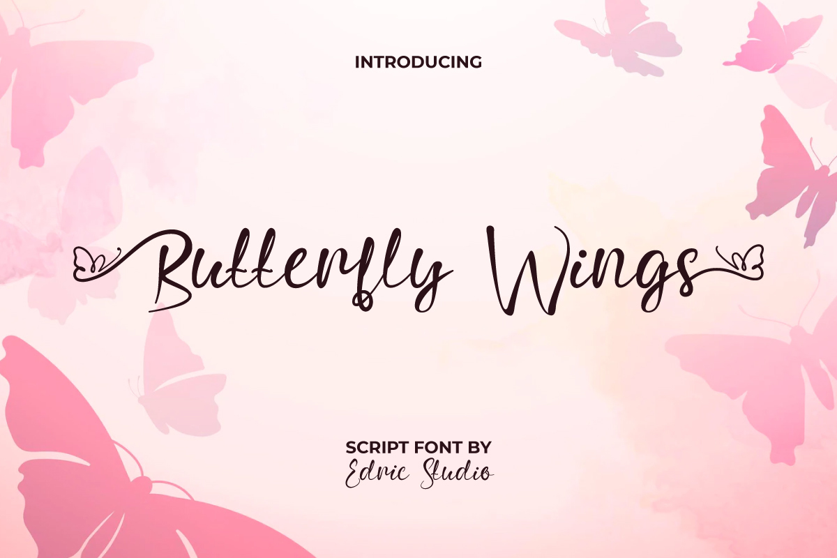 Butterfly Wings Font | Edric Studio | FontSpace