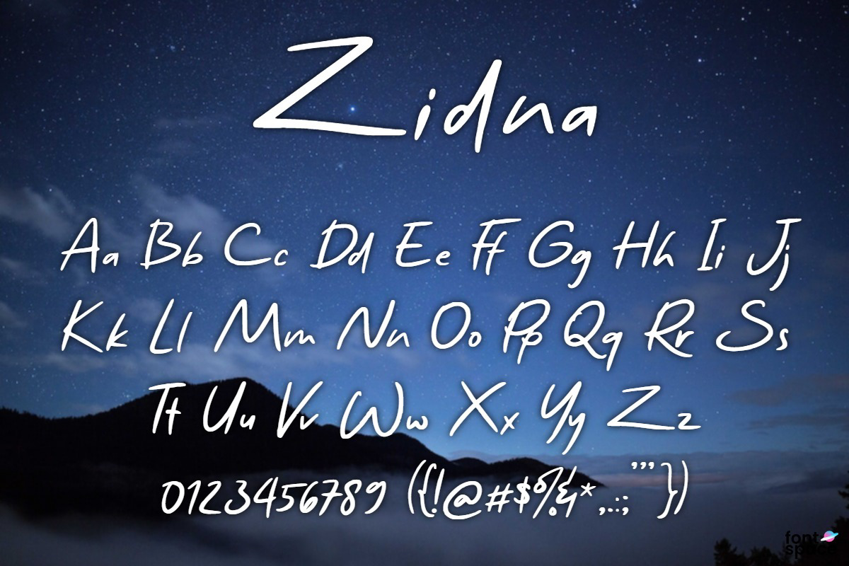 Zidna Font | Zuzulgo | FontSpace