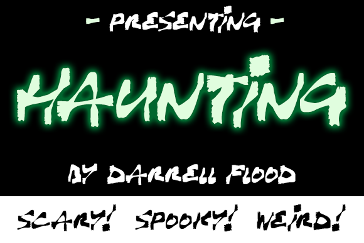 Haunting Font | HAWTPIXEL - Darrell Flood | FontSpace