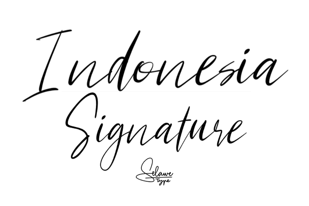 Indonesia Signature Font - Free Download