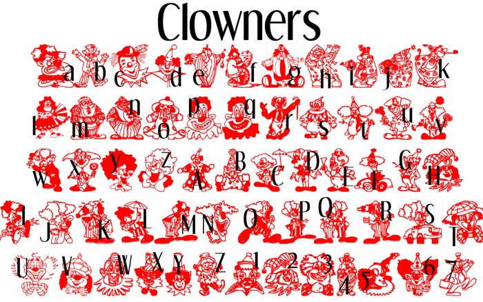 Clowners Font | Cyberbuny Creations | FontSpace