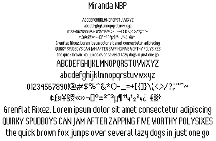 Miranda NBP Font | total FontGeek DTF, Ltd. | FontSpace