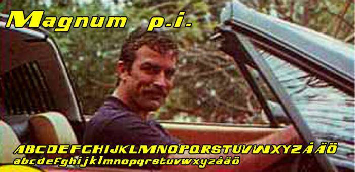 Magnum p.i. Font | Fontomen | FontSpace