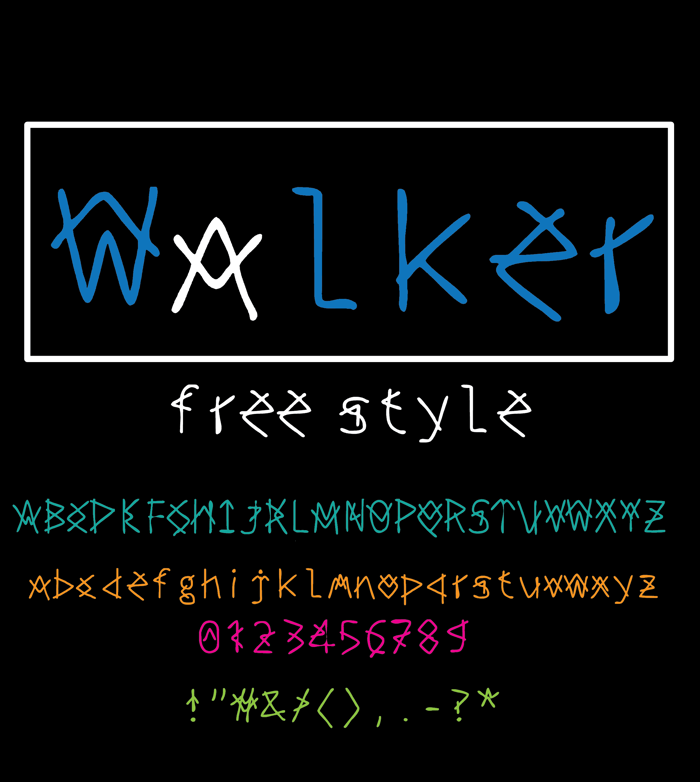Walker free style Font | Cé - al | FontSpace