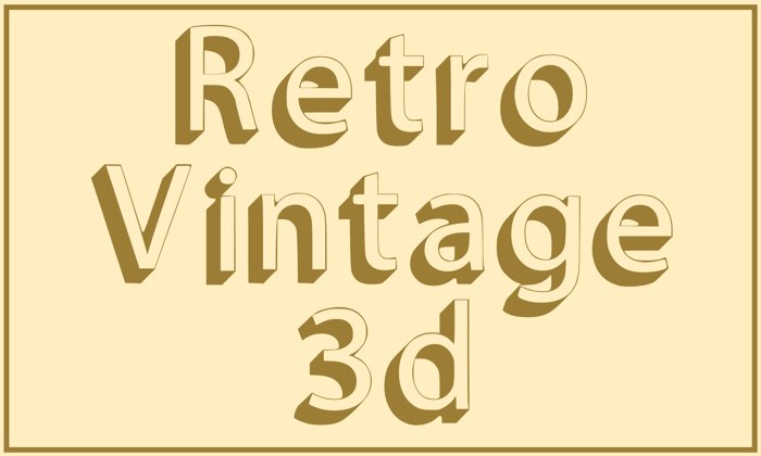 Retro Vintage 3d Font | Hardik | FontSpace