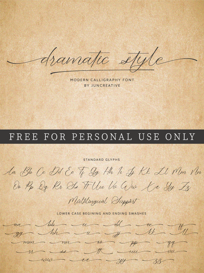 Dramatic style - Font | JunCreative | FontSpace
