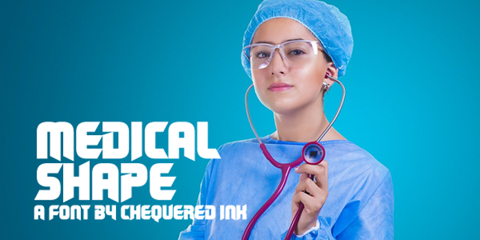 Medical Shape Font | Chequered Ink | FontSpace