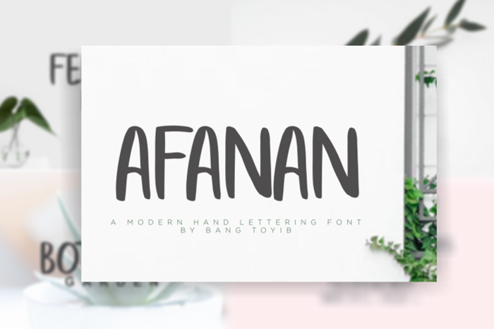 Afanan Font | Bangtoyib | FontSpace
