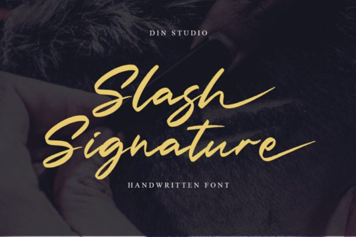 Slash Signature Font | Din Studio | FontSpace
