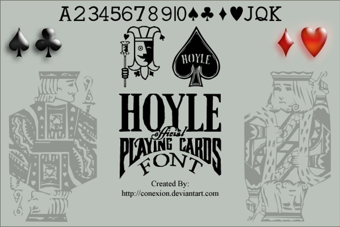 Hoyle Playing Cards Font | Conexion | FontSpace