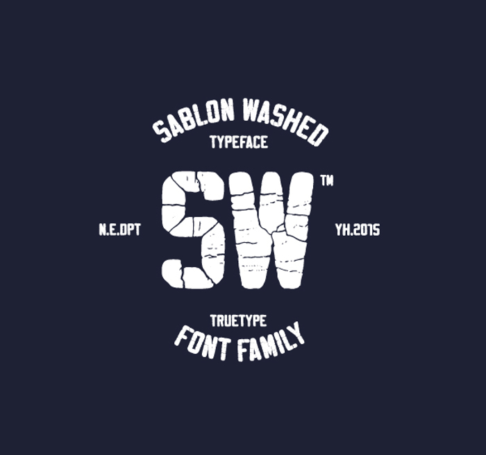 Sablon Washed Font | Youssef Habchi | FontSpace