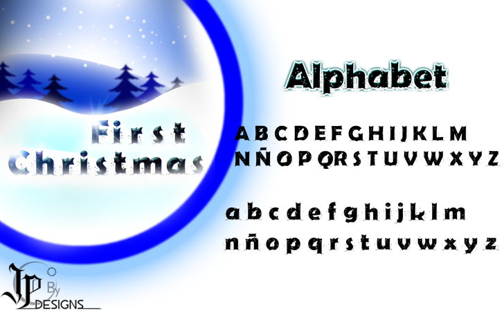 Firts Christmas Font | Designed by LJ Design Studios